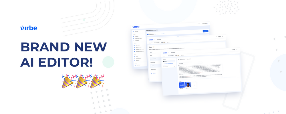 Virbe | New in Virbe: We're launching AI Editor that makes Virtual Beings much smarter